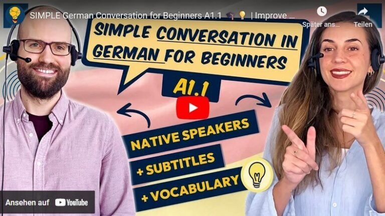 Simple German Conversation for Beginners A1.1 🎓💡