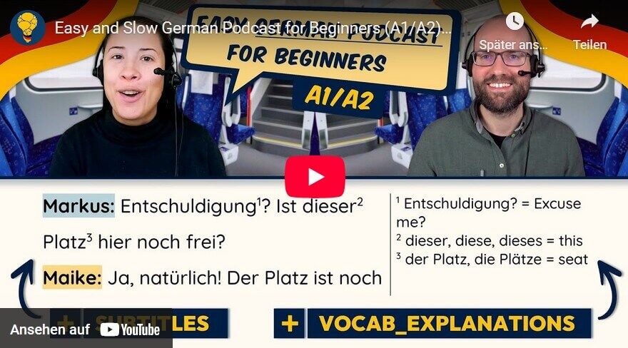 Easy & Slow German Podcast for Beginners (A1/A2)💡
